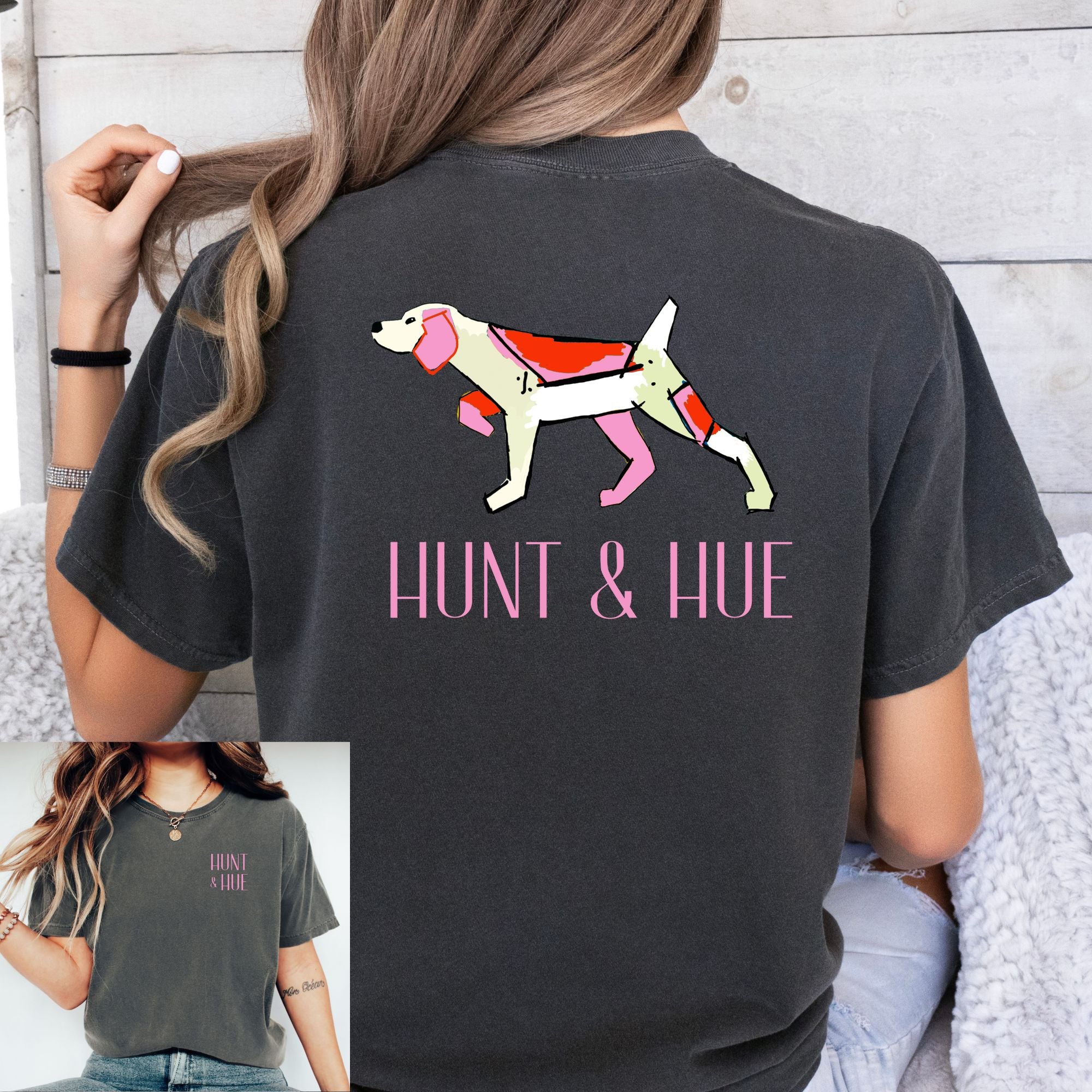 Preppy and Pink Bird Dog – Candice Rogers Art