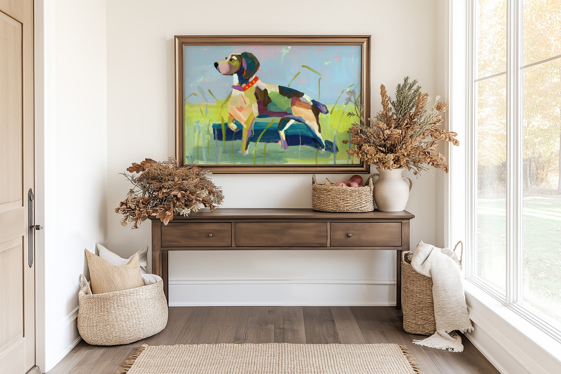 Bird Dog Painting Wildlife Art Hunting Decor Gallery Wall Home Display ...